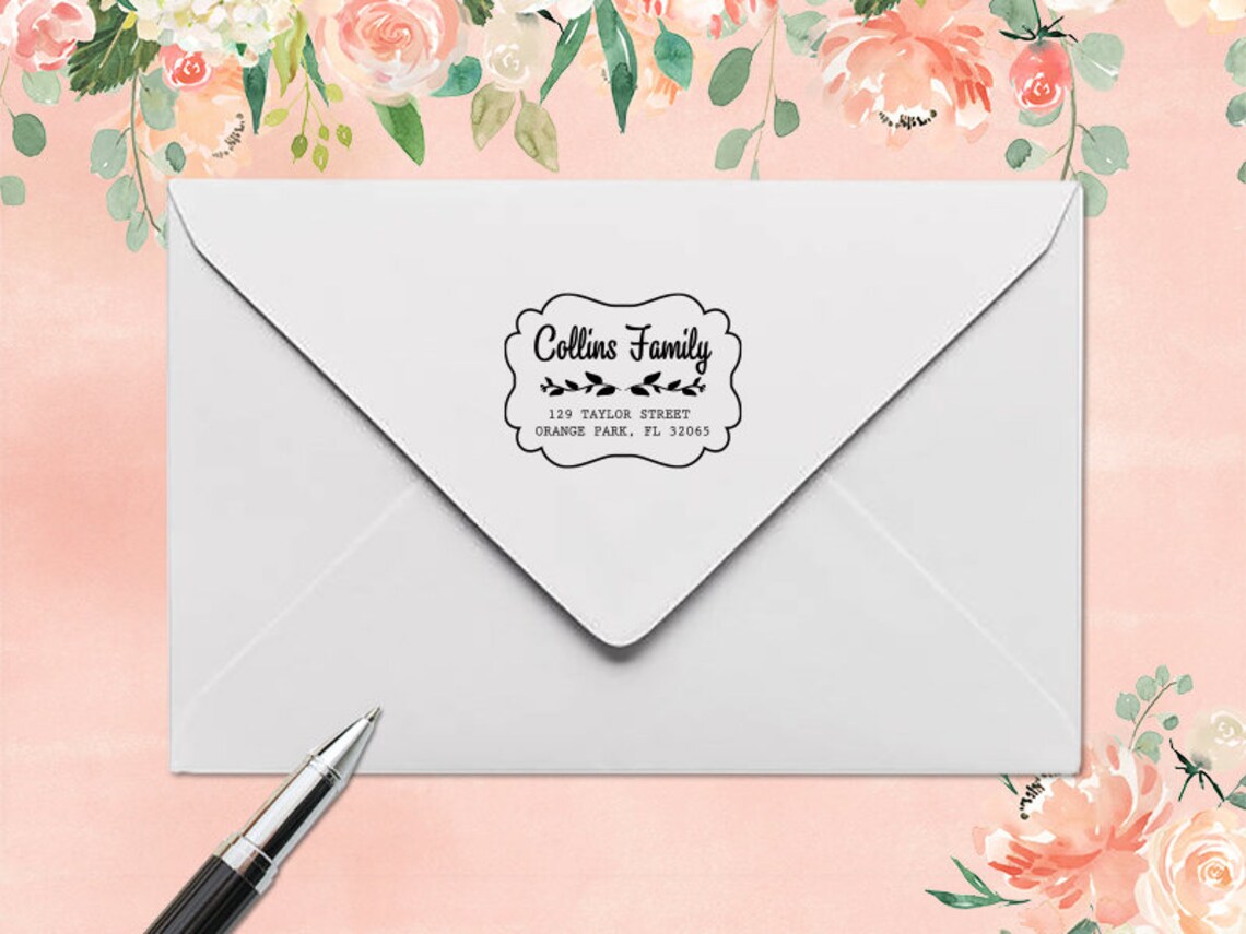 Self Inking Address Stamp Self Inking Label Stamp Custom - Etsy