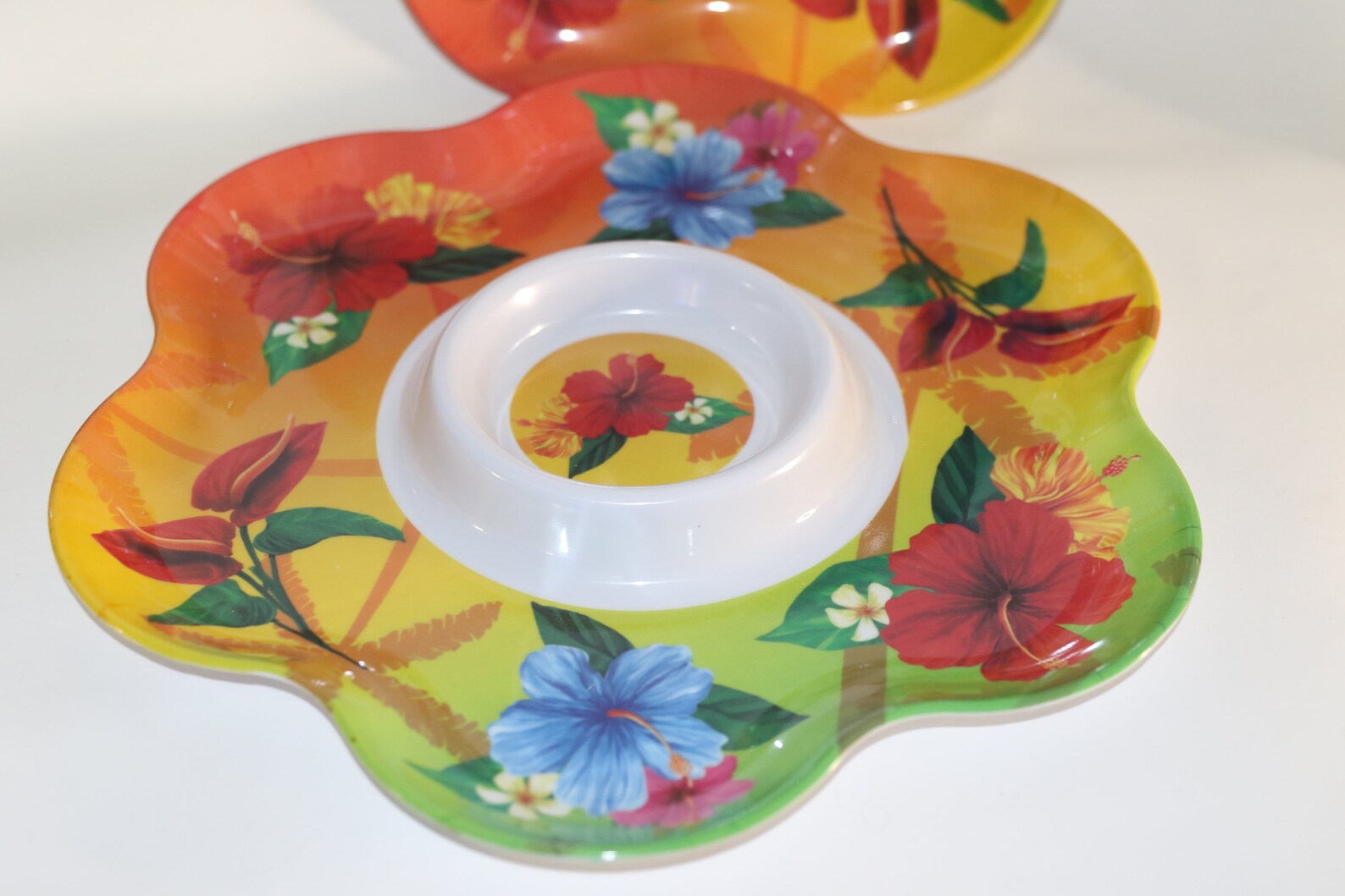 Hibiscus Melamine Serving Trays, Hawaiian Luau Party, Set of 2 - Etsy