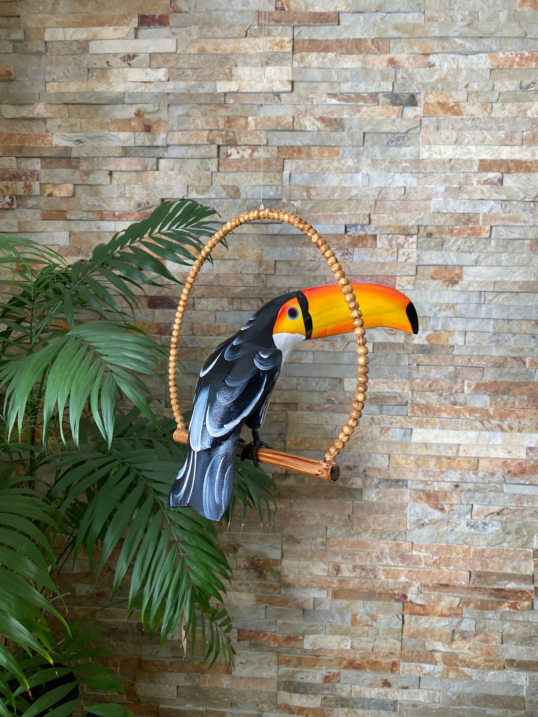Toucan Hand Carved Tropical Decor, Garden Decoration, Tiki Bar Decor ...