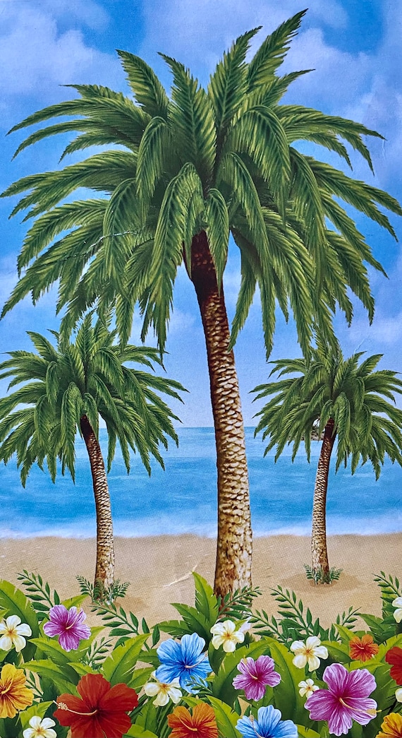 Palm Tree Mural Decor Palm Tree Door Decor Tropical Party | Etsy