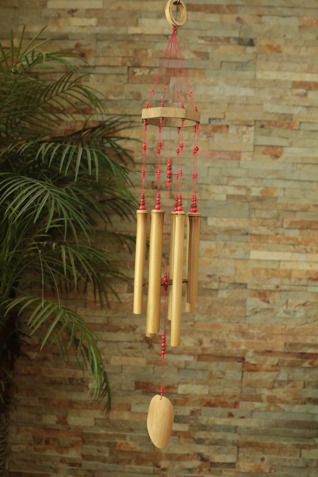 Bamboo Wind Chimes Boho Wind Chimes Garden Decoration Tiki - Etsy
