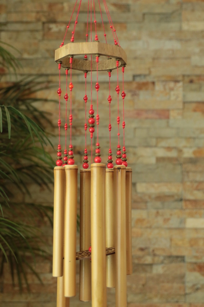Bamboo Wind Chimes Boho Wind Chimes Garden Decoration Tiki - Etsy