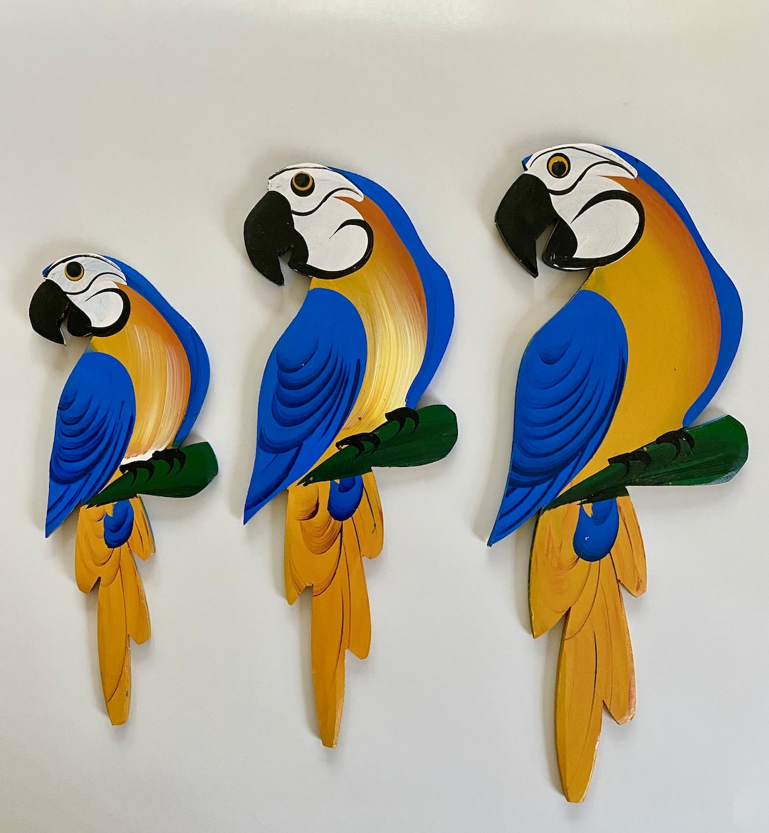 Blue and Yellow Macaw Parrot Wall Decor, Tropical Decor, Tropical Room ...