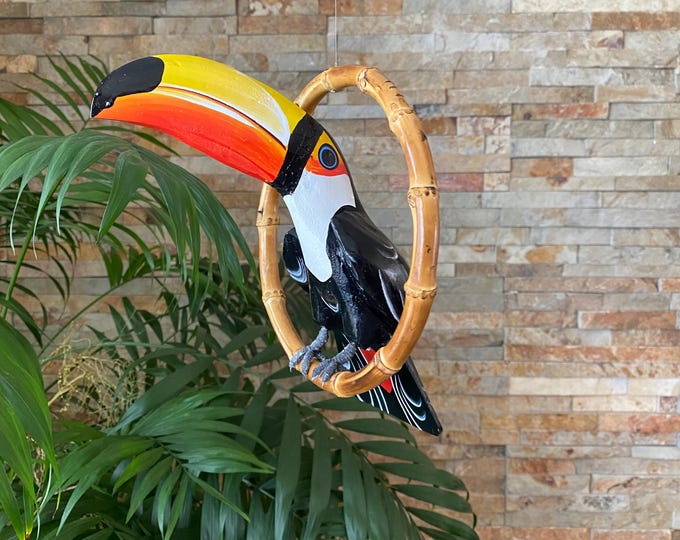 Wooden Toucan, Tropical Decor, Enchanted Tiki Room, Tiki Bar Decor ...