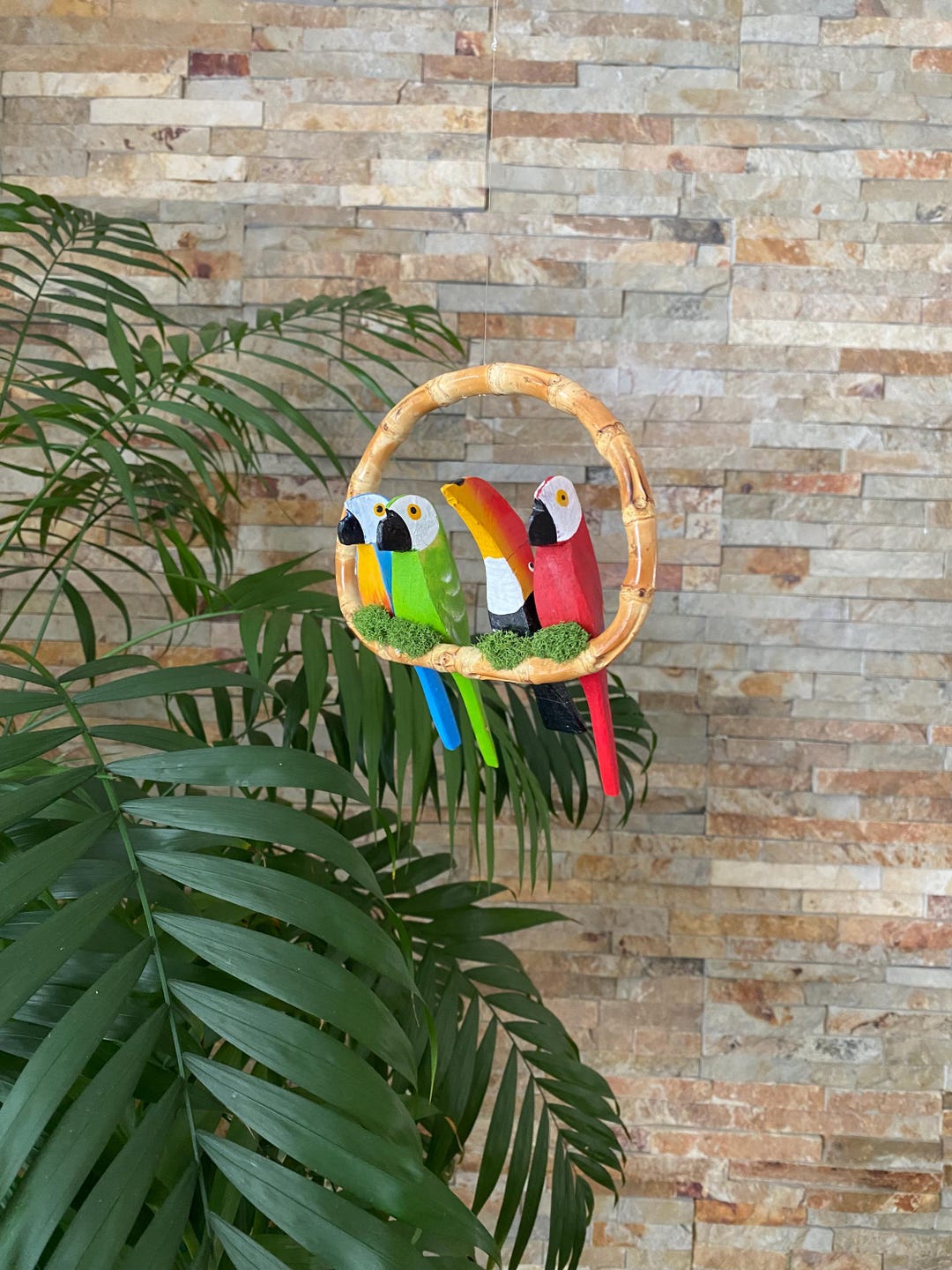 Wooden Parrots, Tiki Bar Decor, Garden Decor, Tropical Decor, Tropical Room, Enchanted Tiki Room ...