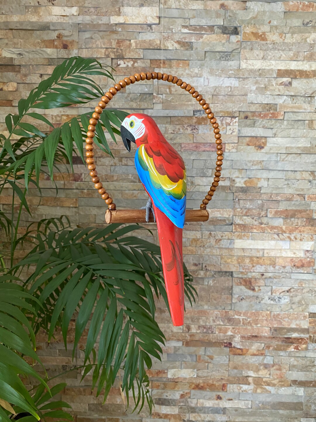 Red Scarlet Macaw Parrot Tiki Bar Decor Tropical Decor - Etsy