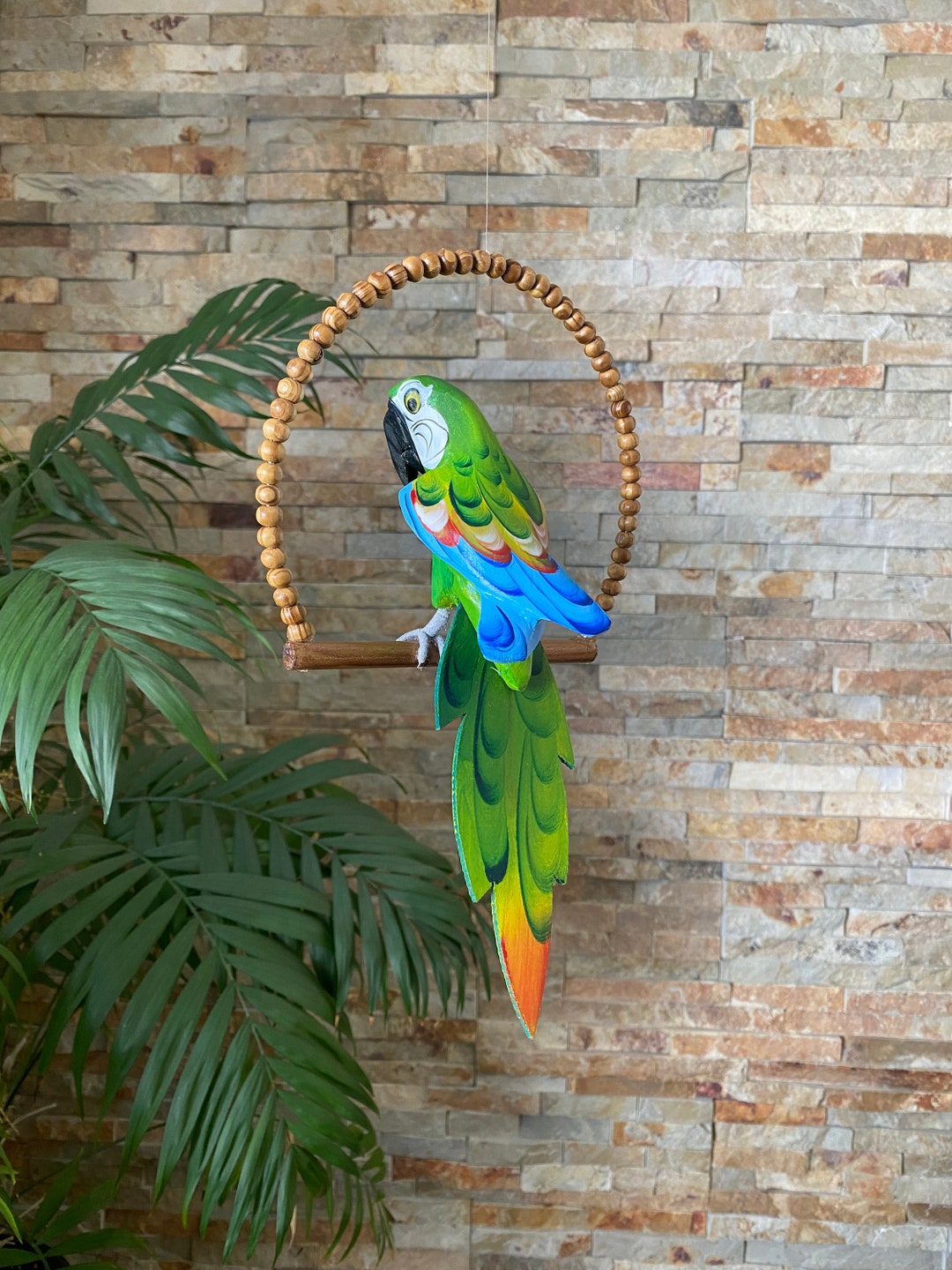 Green Military Macaw Parrot, Parrot Decor, Rio Movie Parrot, Tiki Bar ...