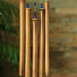 Bamboo Dream Catcher, Bamboo Wind Chimes, Boho Wind Chimes Garden Decor ...