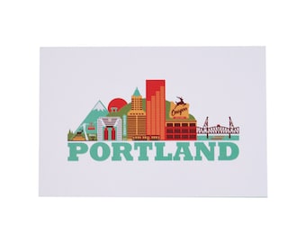 Portland Postcard | Etsy