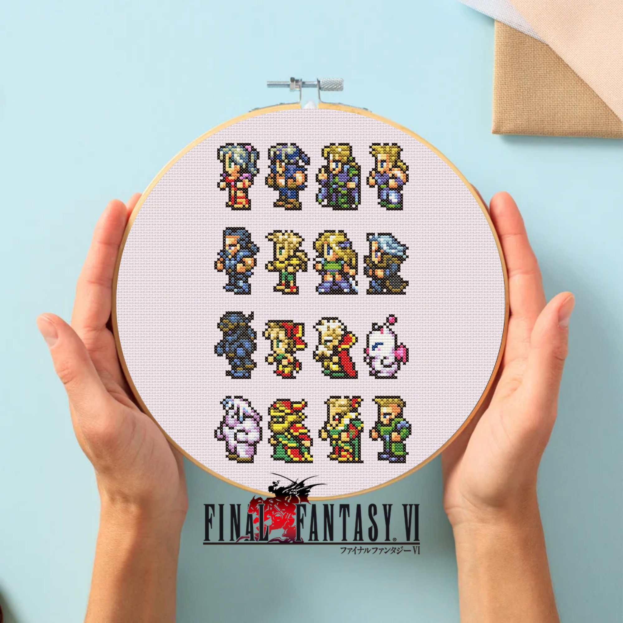 Final Fantasy 6 : Characters Cross Stitch Pattern - DIGITAL FILE ONLY ...
