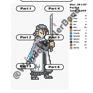 Bleach Set (11 Character) - DIGITAL FILE ONLY Perler Bead Pattern - Etsy