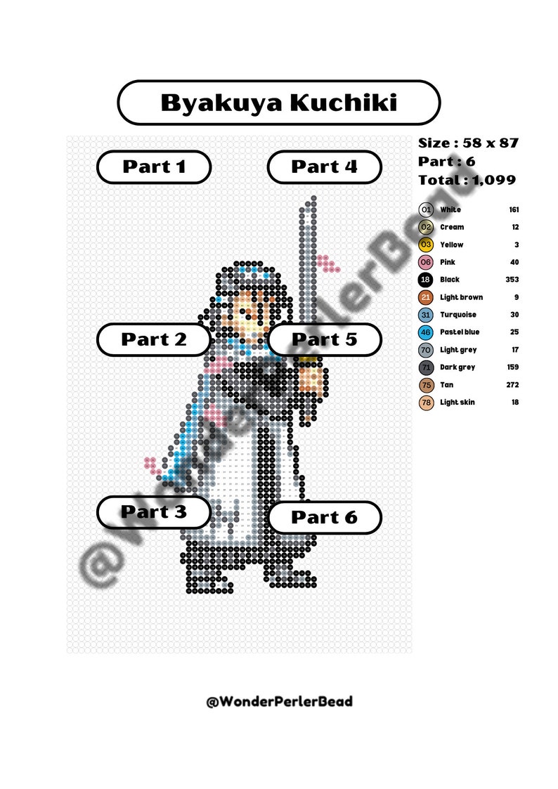 Bleach Set (11 Character) - DIGITAL FILE ONLY Perler Bead Pattern - Etsy
