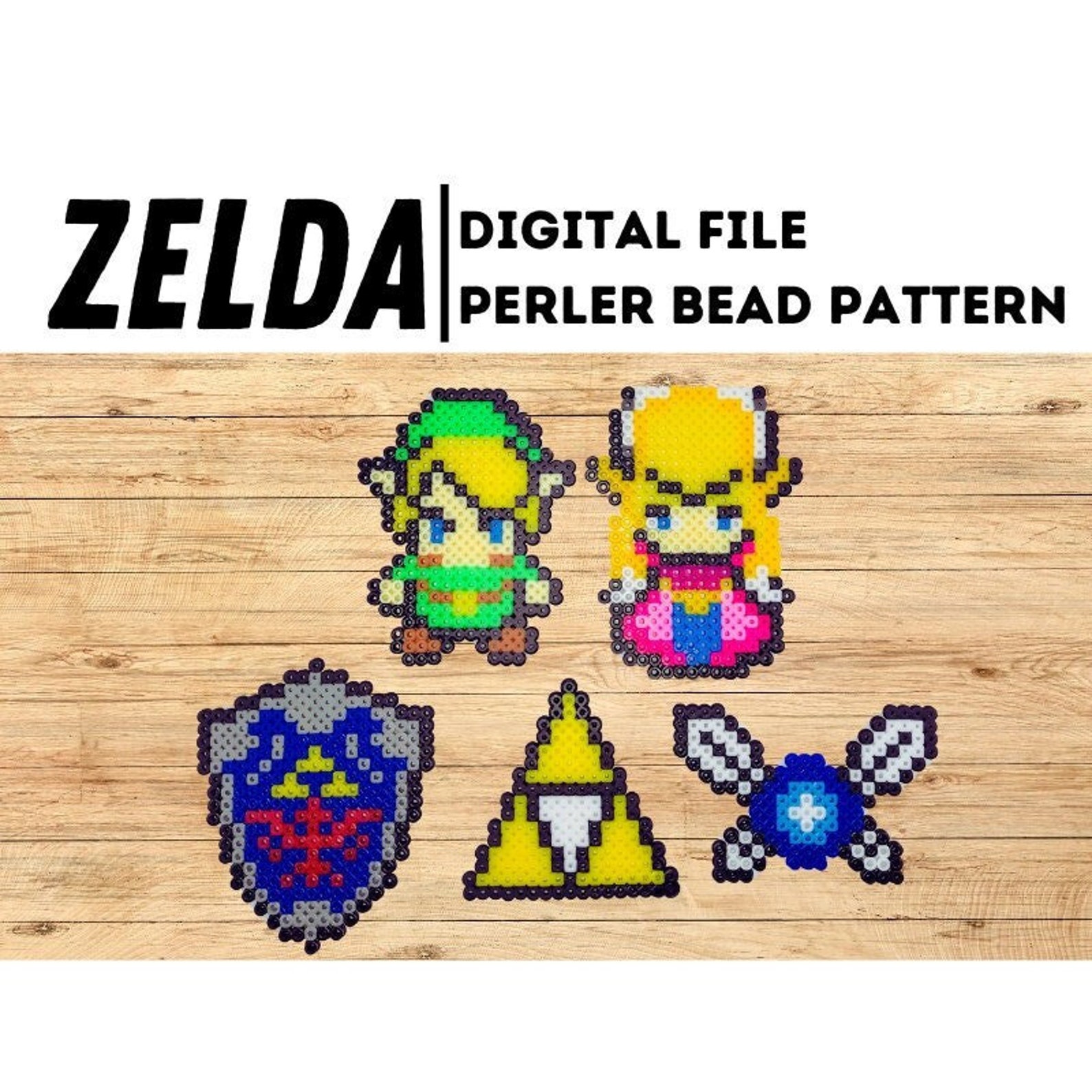 Zelda - DIGITAL FILE ONLY Perler Bead Pattern - Etsy
