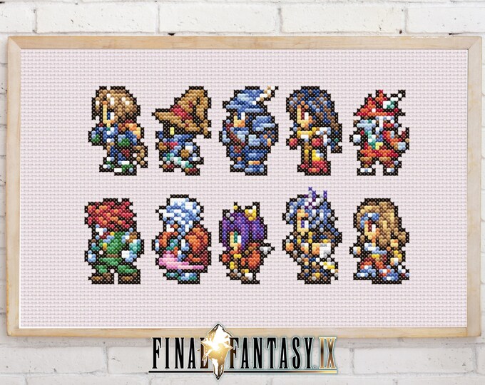 Final Fantasy IX: Perler Bead Sprites - Zidane, Garnet, Vivi, Steiner ...