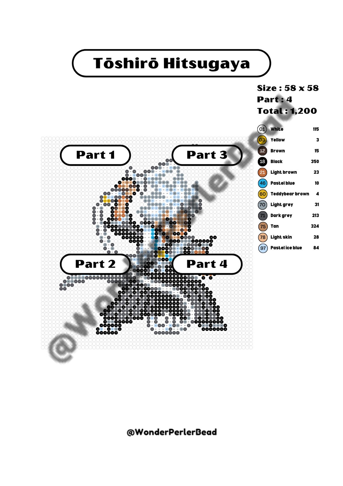 Bleach Set (11 Character) - DIGITAL FILE ONLY Perler Bead Pattern - Etsy