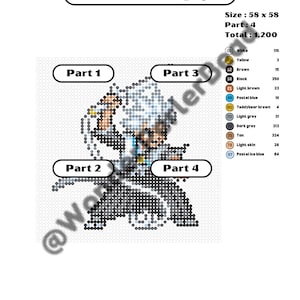 Bleach Set (11 Character) - DIGITAL FILE ONLY Perler Bead Pattern - Etsy