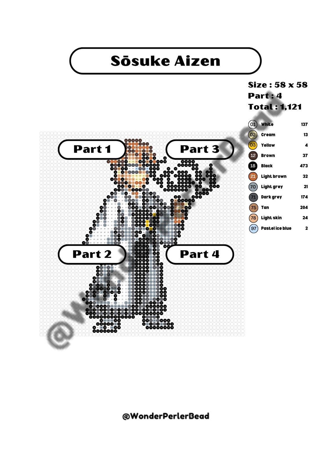 Bleach Set (11 Character) - DIGITAL FILE ONLY Perler Bead Pattern - Etsy