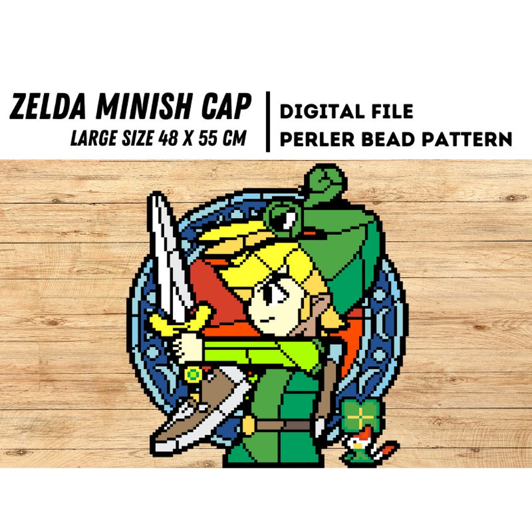 The Legend of Zeldai Minish Cap Stained Glass - PDF Perler Bead Pattern ...