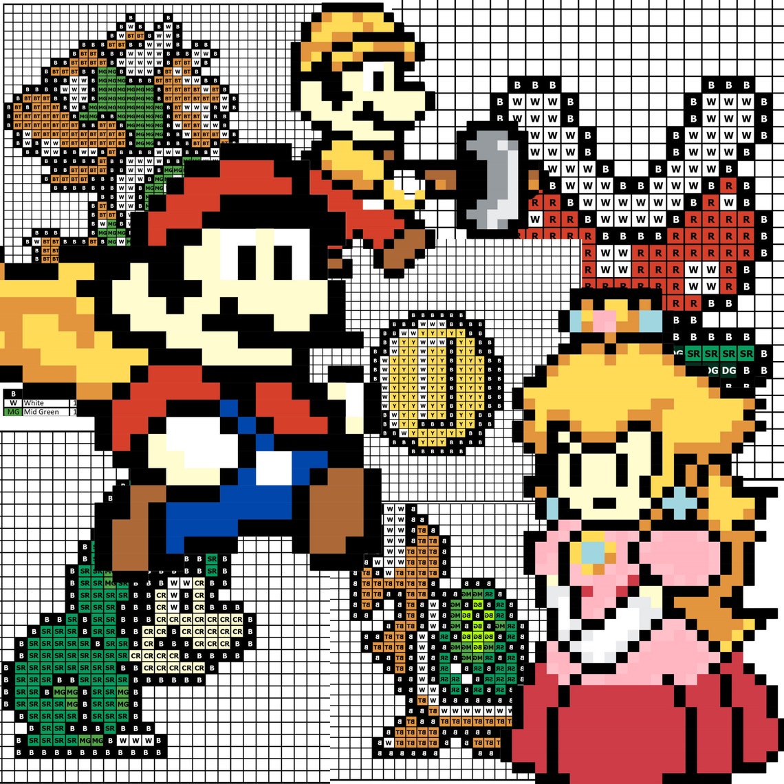 Super Mario Set 40 Pattern - DIGITAL FILE ONLY Perler Bead Pattern - Etsy