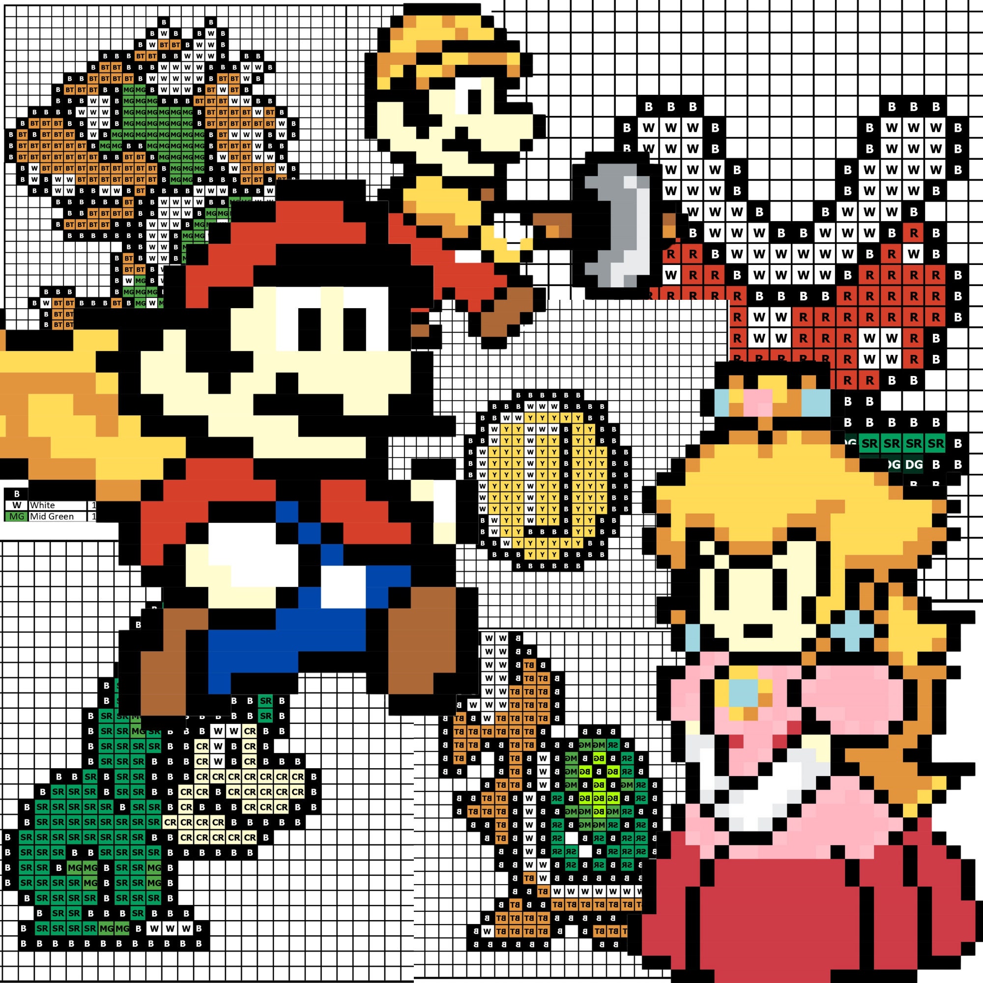 Super Mario Set 40 Pattern - DIGITAL FILE ONLY Perler Bead Pattern - Etsy