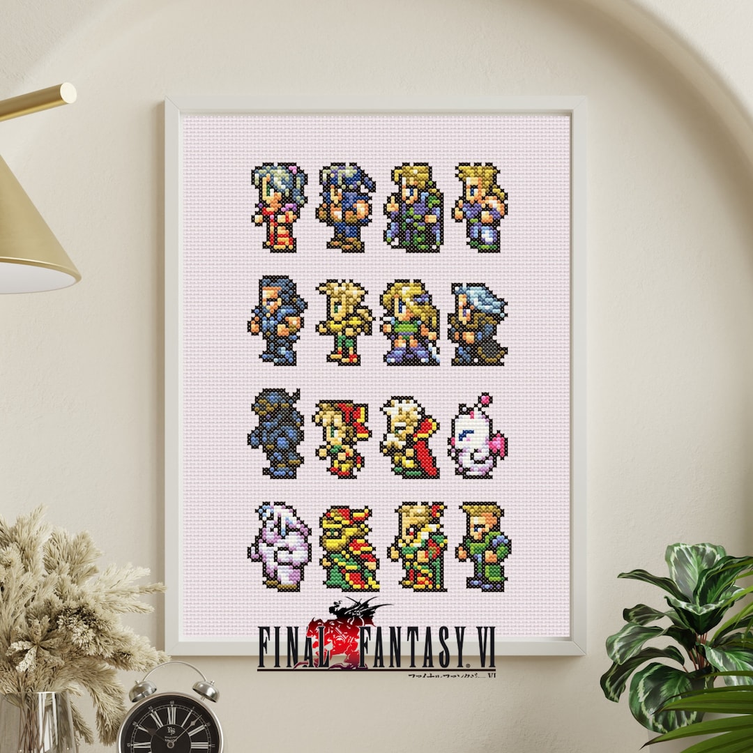 Final Fantasy 6 : Characters Cross Stitch Pattern - DIGITAL FILE ONLY ...