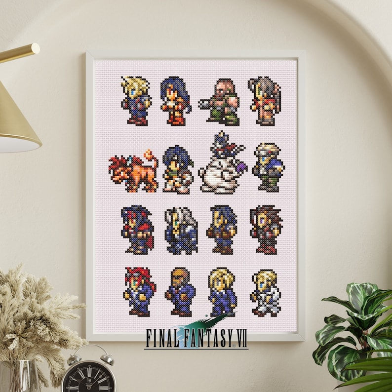 Final Fantasy 7 : Characters Cross Stitch Pattern - DIGITAL FILE ONLY ...