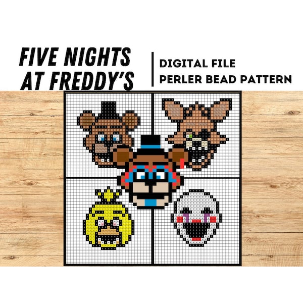 Five Nights at Freddys Perler Beads - Etsy