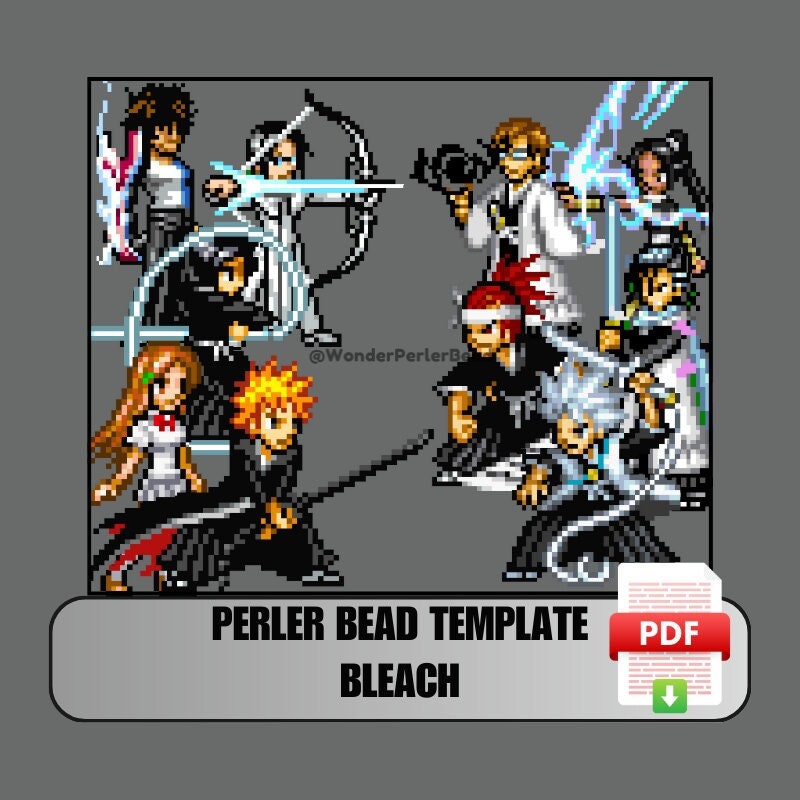 Bleach Set (11 Character) - DIGITAL FILE ONLY Perler Bead Pattern - Etsy