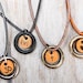 Personalized Pendant Necklace: Leather Cord & Engraved Charm - Create ...