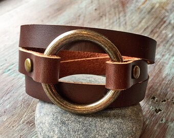 Leather Wrap Cuff | Etsy