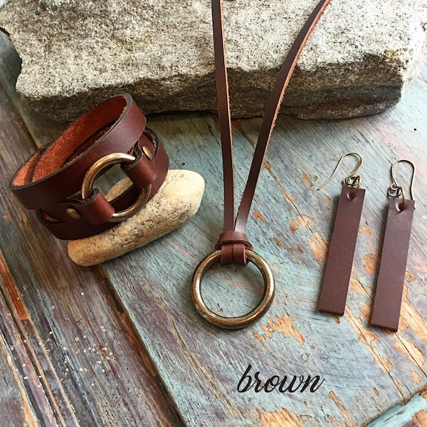 Leather Jewelry - Etsy