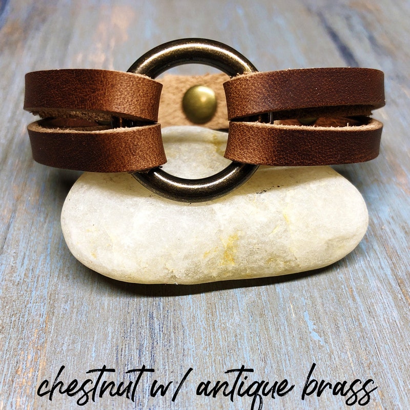 Leather Wrap Cuff - Etsy