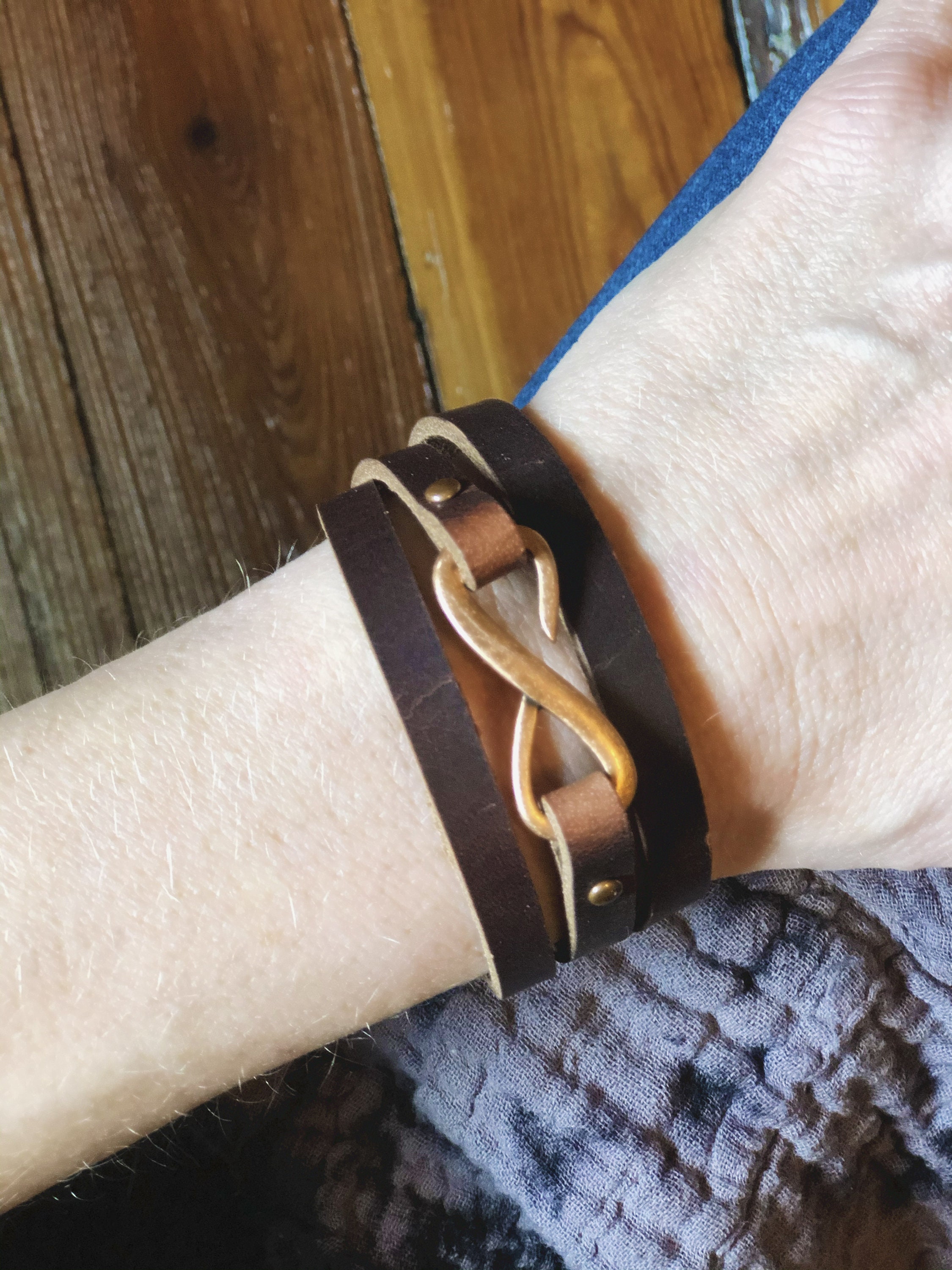 Infinity Leather Wrap Bracelet Womens Leather Cuff Boho - Etsy