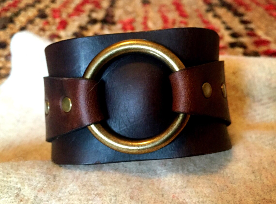 Unisex Leather Cuff Wide Leather Cuff Womens Leather - Etsy