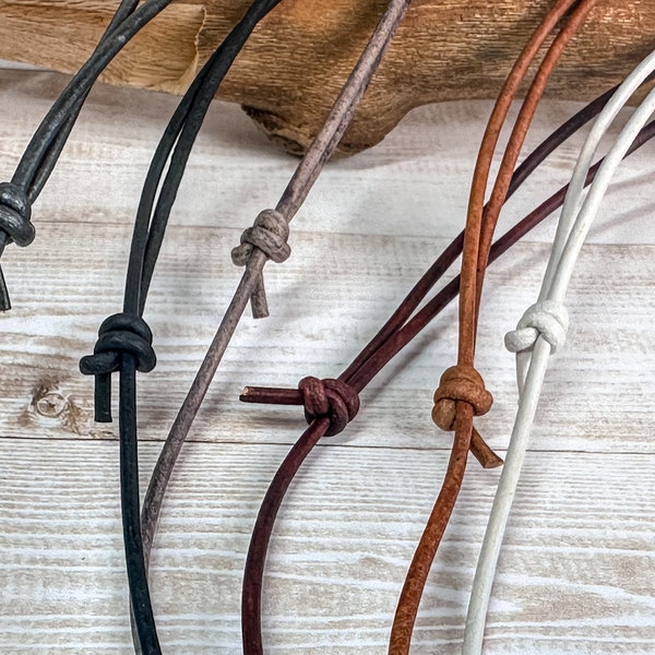 Leather Cord Necklace - Etsy