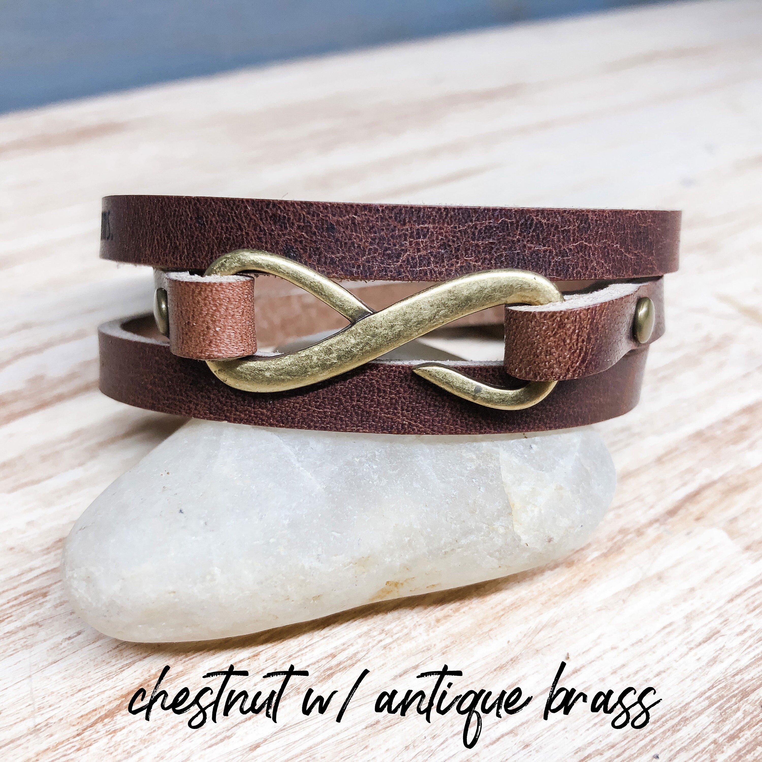 Infinity Leather Wrap Bracelet Womens Leather Cuff Boho - Etsy