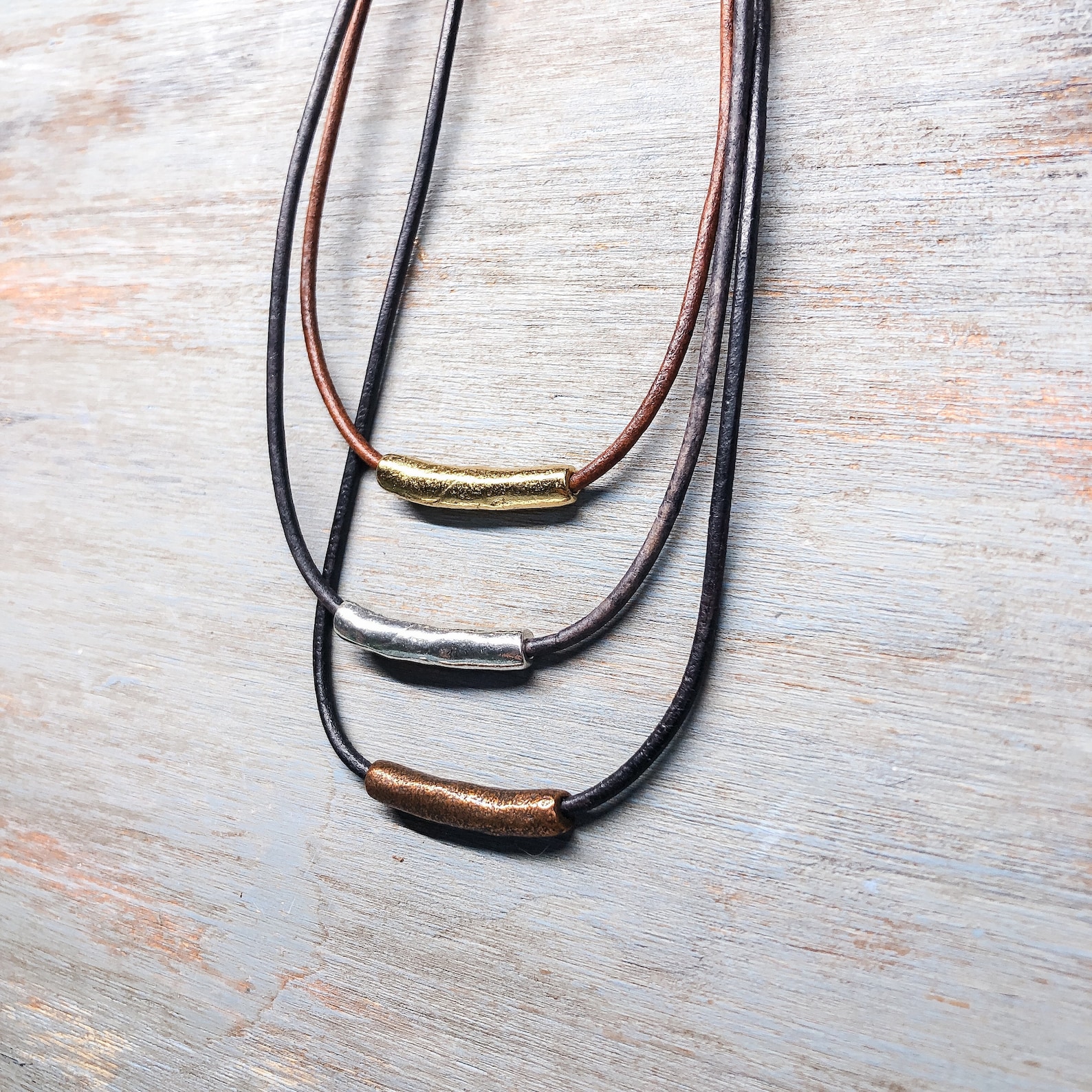 Leather Cord Necklace for Women Men Leather Jewelry for Him - Etsy