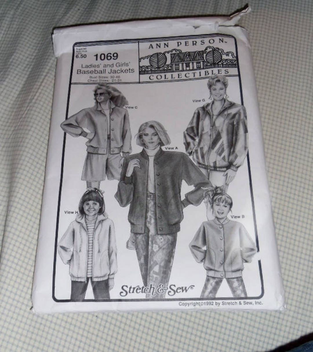 Vintage Ann Person Collectibles Pattern Baseball Jackets Ladies' and ...