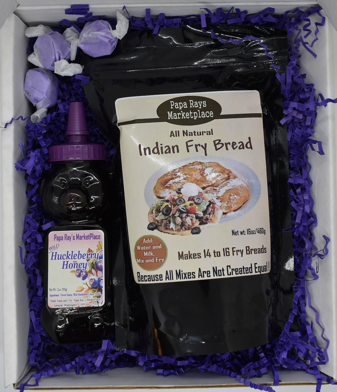 Papa Ray's Indian Fry Bread & Huckleberry Honey Gift Box - Etsy