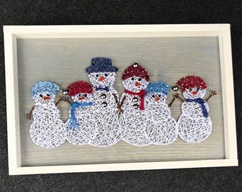 Snowman String Art | Etsy
