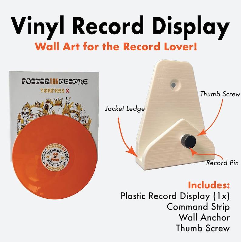 Vinyl Record Wall Mount - Display Rack for Records - Etsy