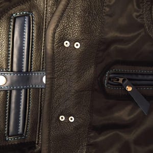Biker Vest. Patch Vest. Leather: Black 1.7-1.8mm Thick,vest Made With ...