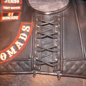 Biker Vest.patches Vest.genuine Leather:1,7-1,8mm-black.handmade. - Etsy