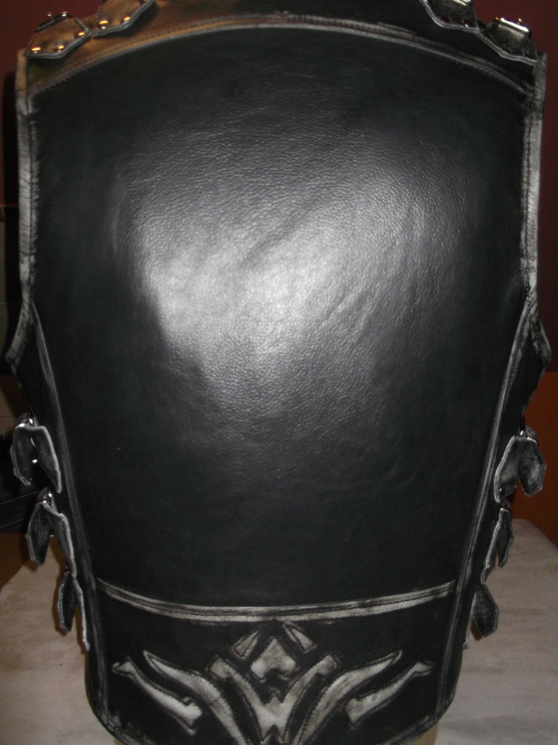 Biker Vest.black -scorpio. Genuine Leather-1,6mm.leather With Abrasion ...