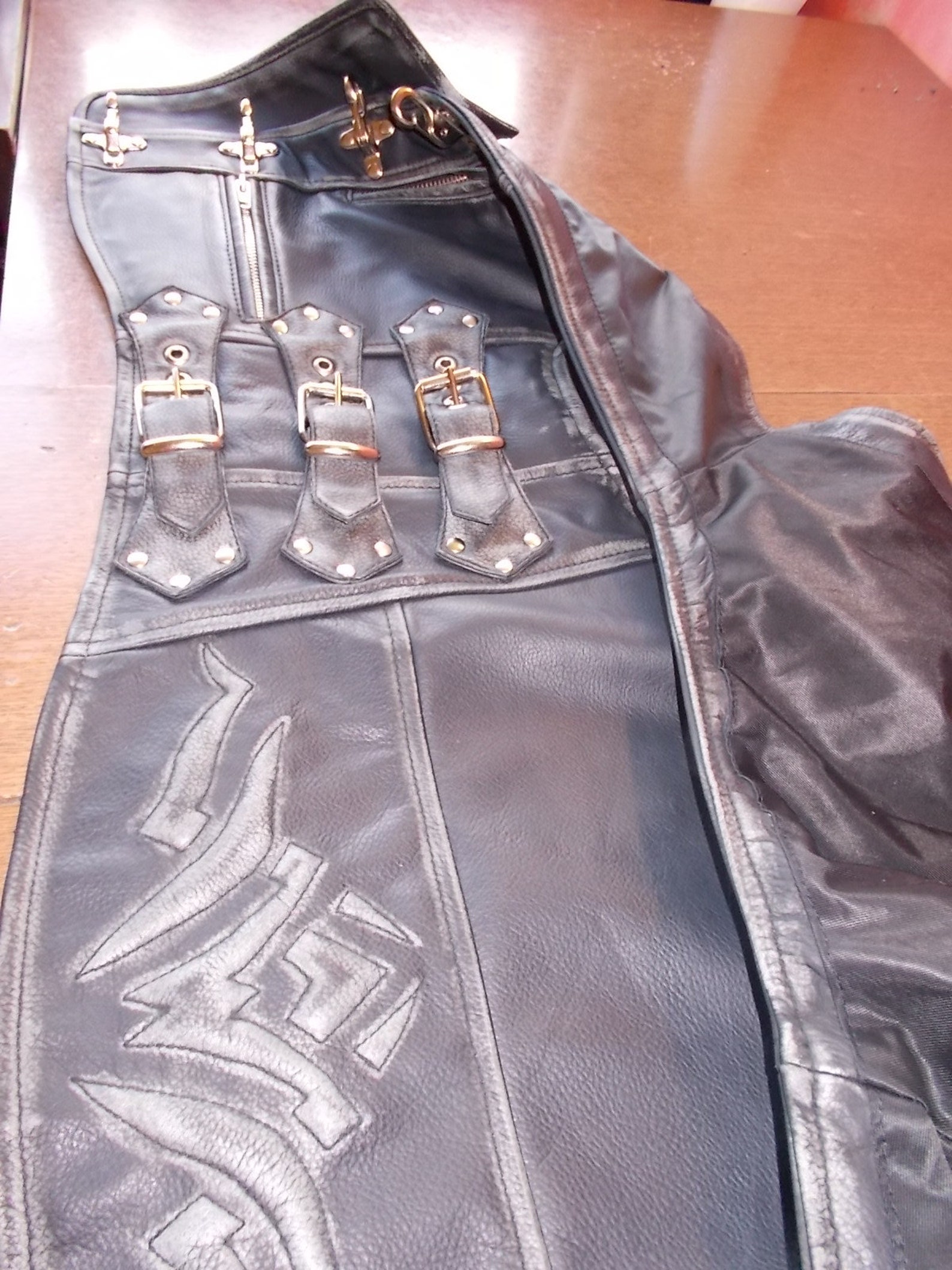 Biker Vest.black -scorpio. Genuine Leather-1,6mm.leather With Abrasion ...