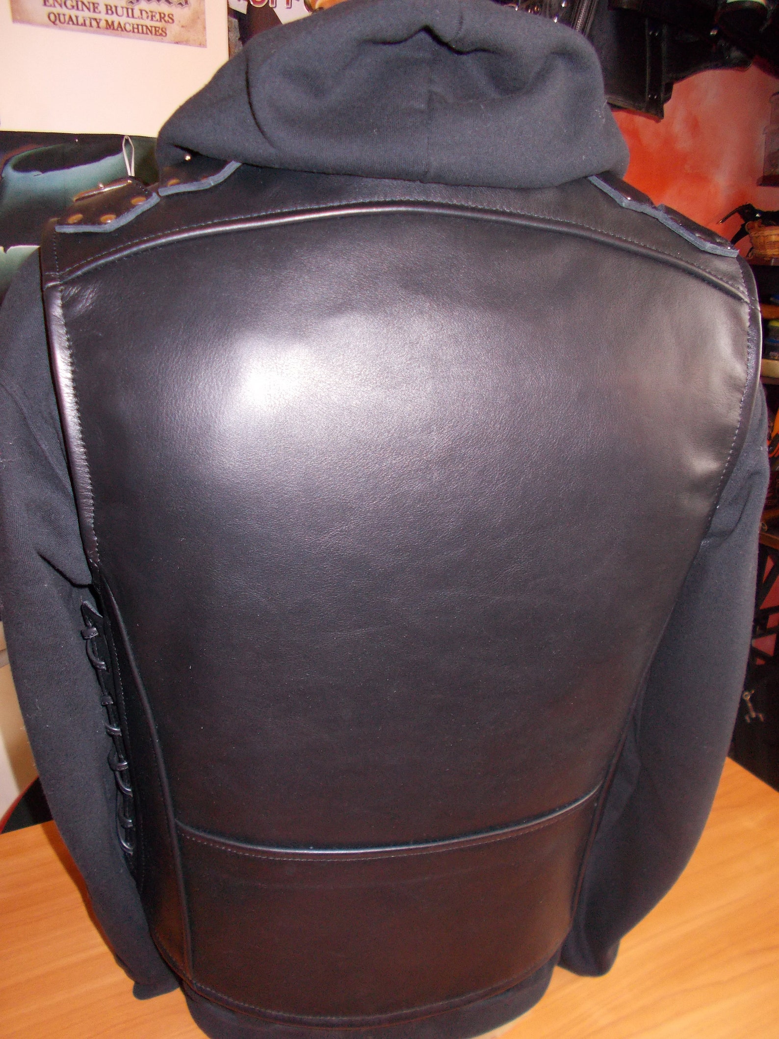 Biker Vest.patch Vest. Genuine Leather-1,8mm.black.handmade. - Etsy