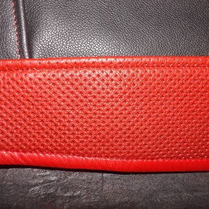 Biker Vest.patch Vest.genuine Leather-1.8mm-black and Dark Red Leather ...