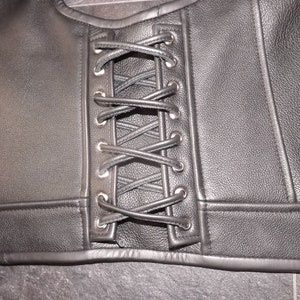 Biker Vest. Patches Vest. Genuine Leather: 1.7-1.8mm-black. Closure ...