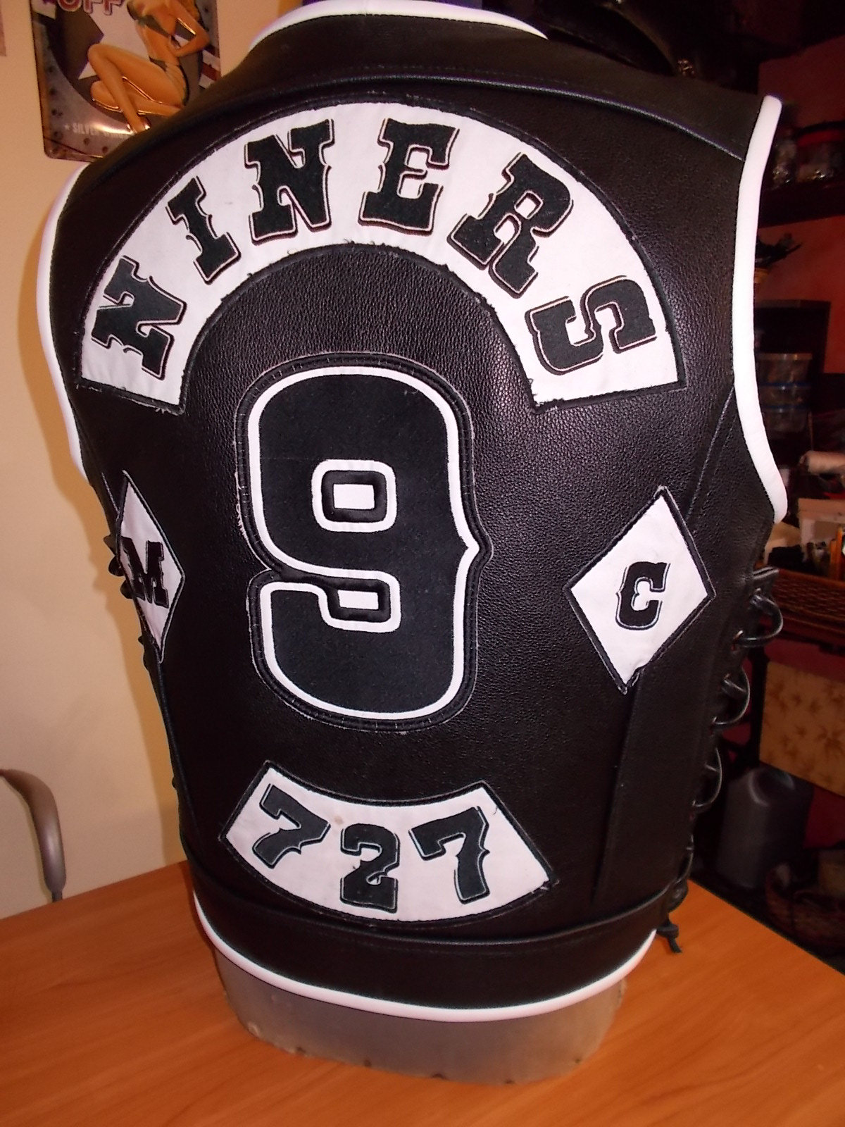 Biker Vest.patch Vest.genuine Leather:17-18mm-black.with - Etsy