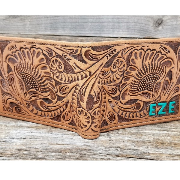Hand Tooled Wallet - Etsy